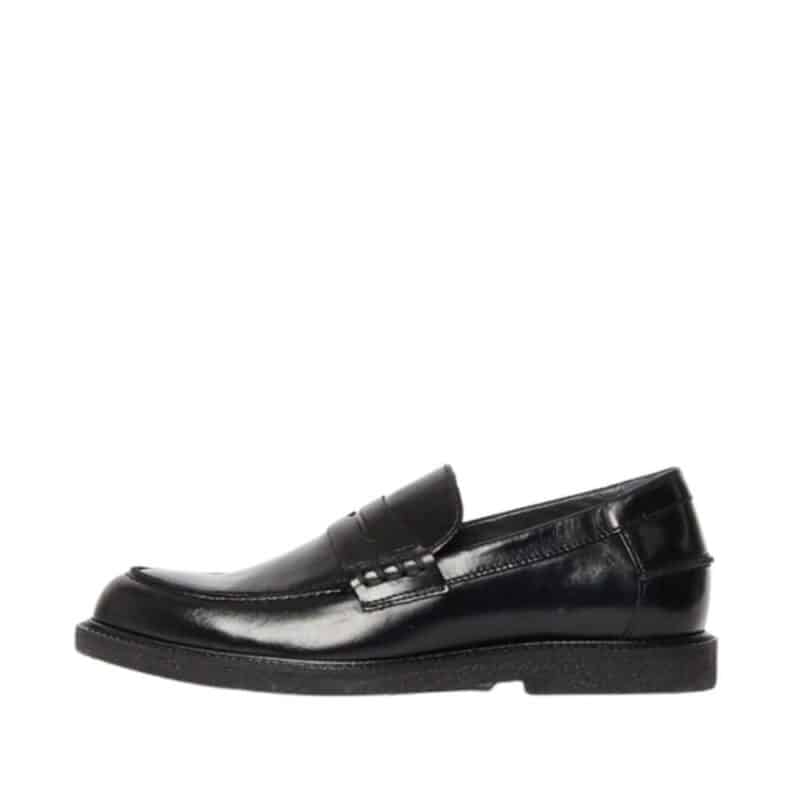 Angulus loafers dame | Sort i skind | Unic Shoes