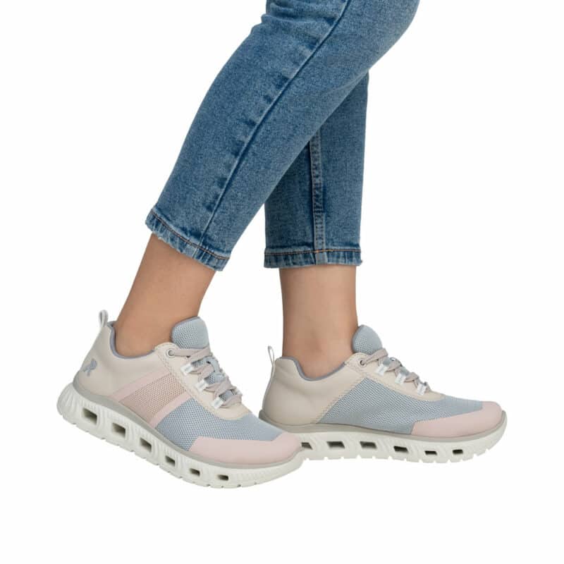 Rieker lette veganske sneakers i beige • M6006-90 → Unic Shoes